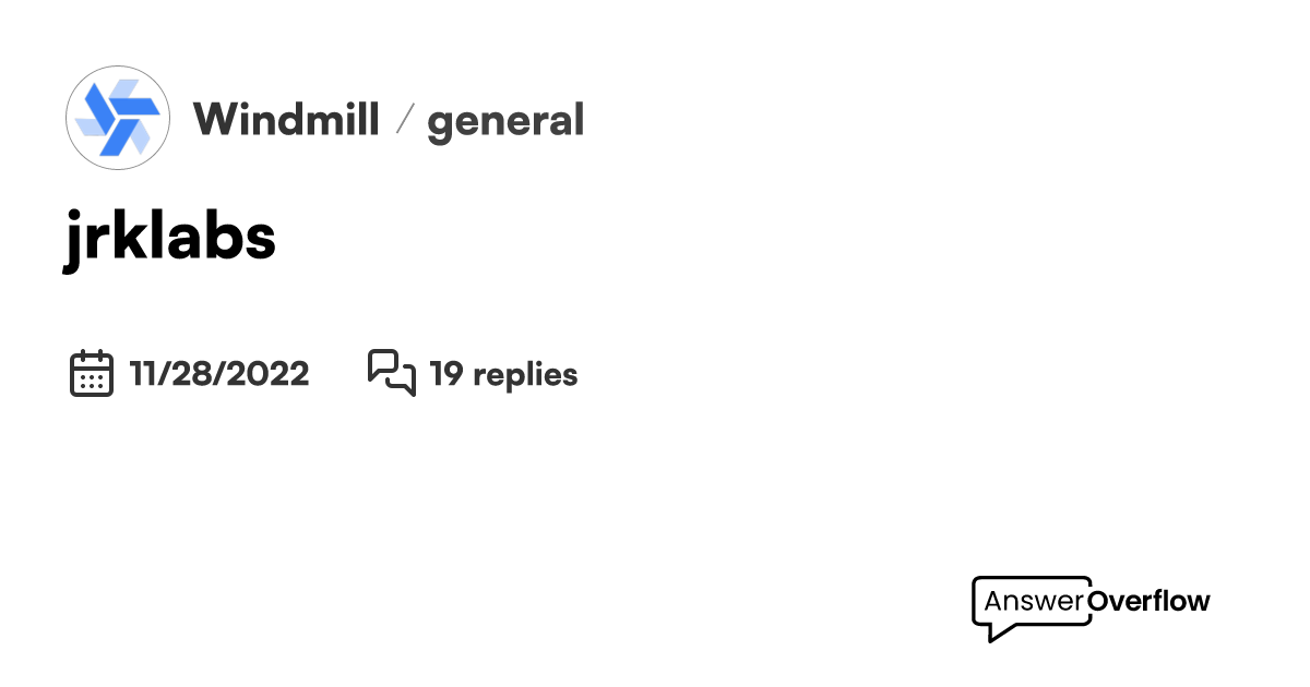 @jrklabs - Windmill